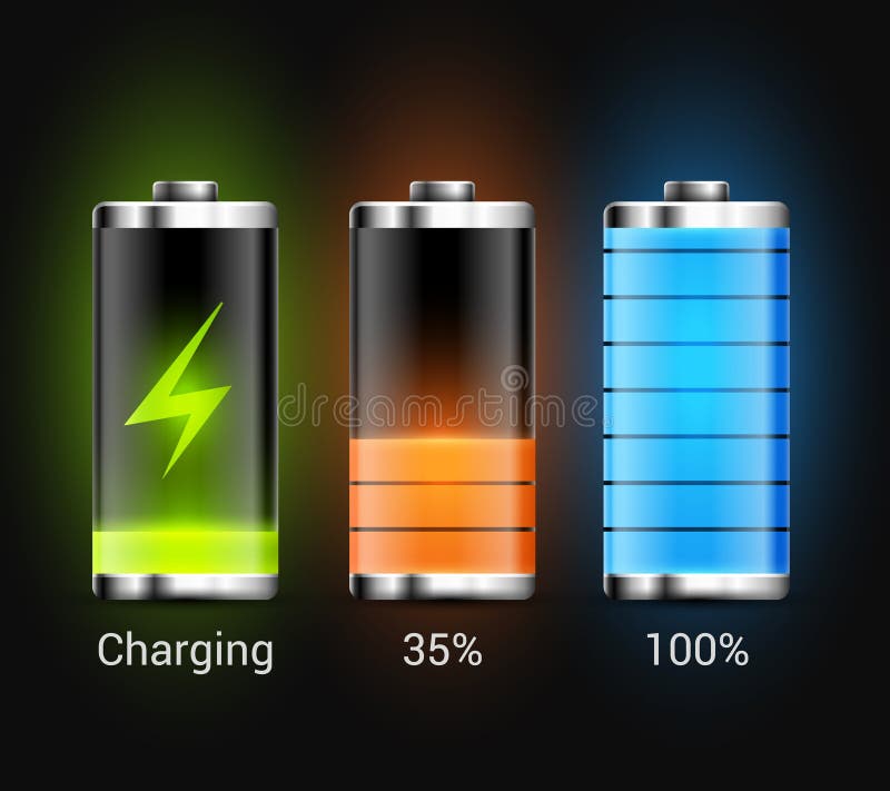 Battery Charge Energy Power Icon. Vector Battery Recharge Design ...
