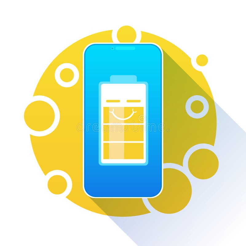 Yellow Battery Half Charge Icon Stock Vector - Illustration of element ...