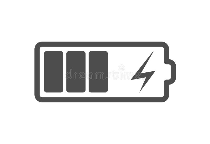 Battery Charge Icon, Vector Electrical Power Charger. Flat Accumulator ...