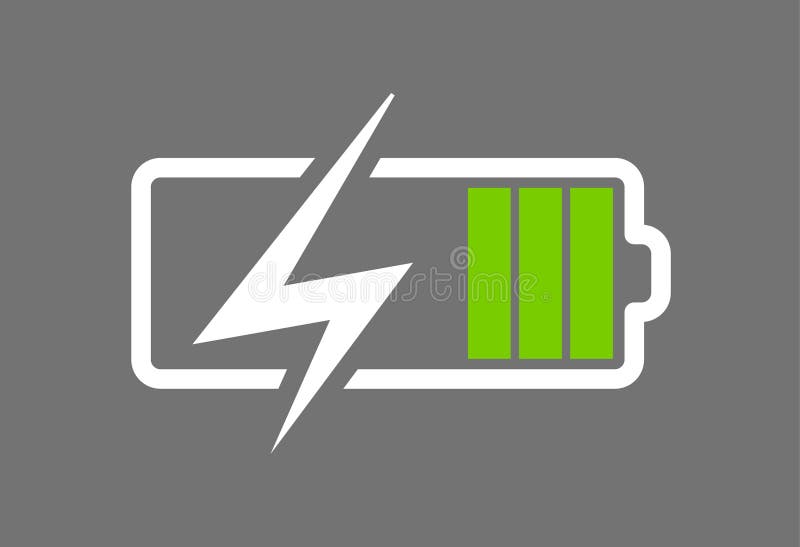 Battery Charge Icon, Vector Electrical Power Charger. Flat Accumulator ...