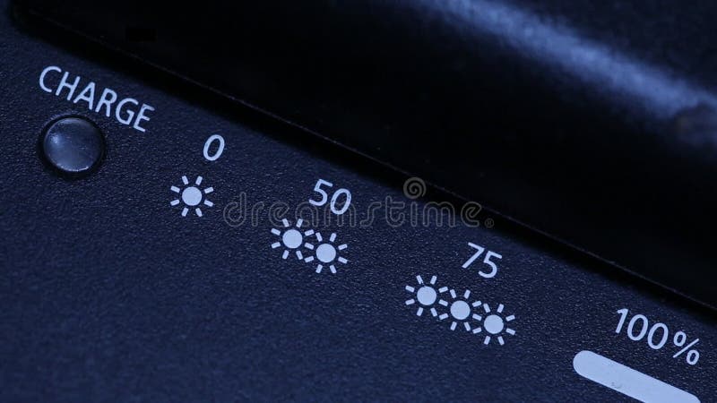 Battery Charge Indicator, Battery Charging Close View Stock Video ...