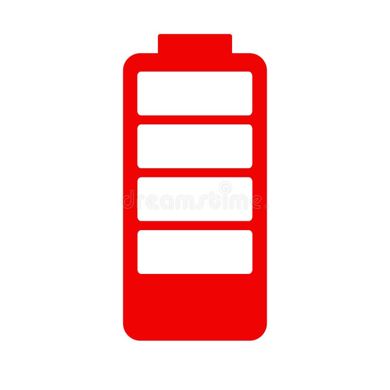 Battery Charge Level Indicator Bar Icon, Full, Empty or Loading on ...