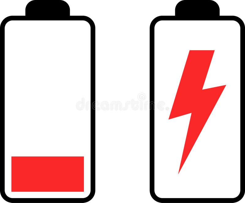 Battery Charge Level Indicator. Battery Icon Set, Flat Battery Icon Vector Illustration Stock ...