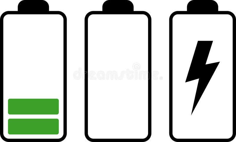 Battery Charge Level Indicator. Battery Icon Set, Flat Battery Icon Vector Illustration Stock ...