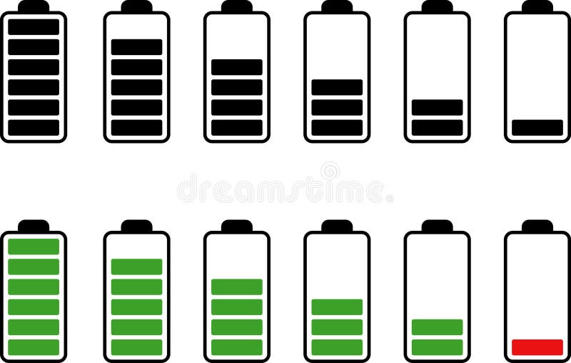 Battery Charge Level Indicator. Battery Icon Set, Flat Battery Icon ...
