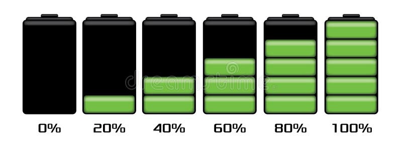 Battery Charge Level Set Illustration Stock Illustration - Illustration ...