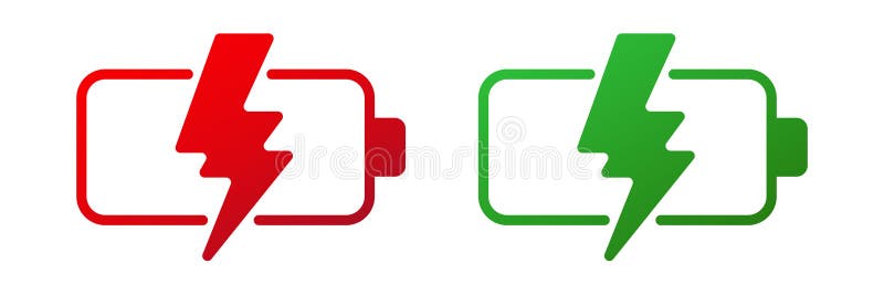 Battery Charge Thunder Flash and Bolt Energy Vector Icon Logo Stock ...