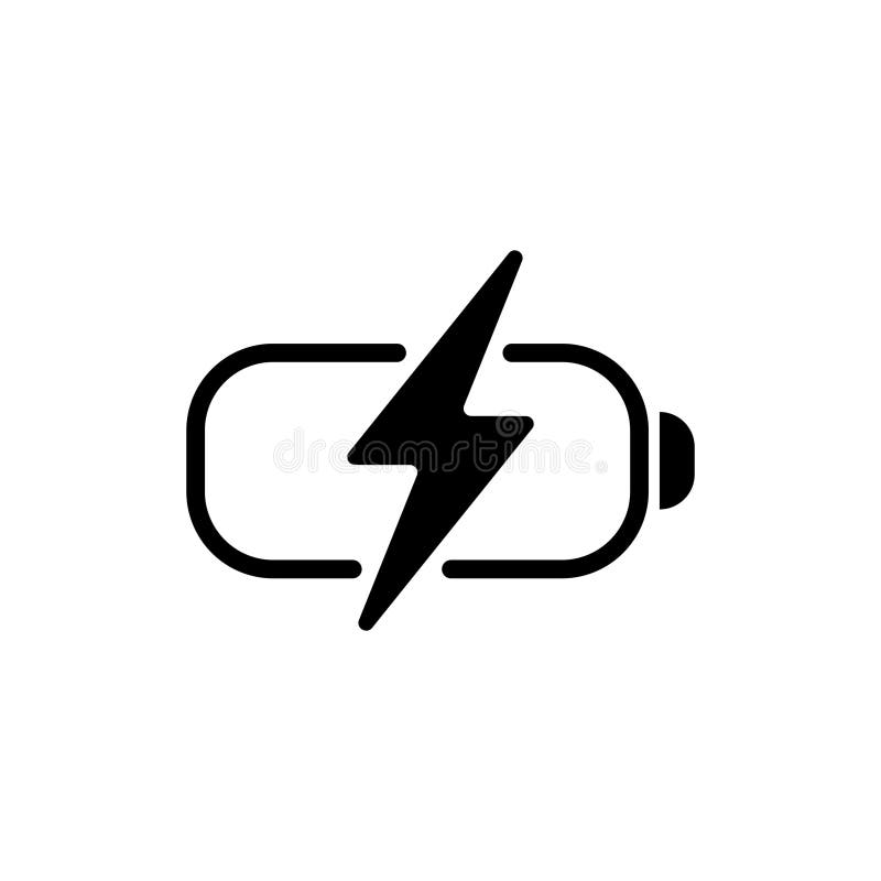 Battery Charge Thunder Power Flash and Bolt Energy Icon Stock ...