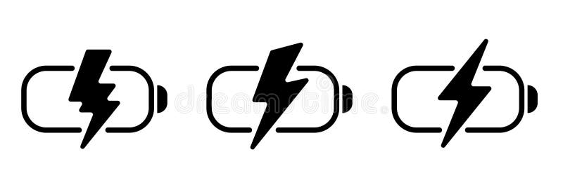 Battery Charge Thunderbolt Energy Flash Iconic Vector Logo Stock Vector ...