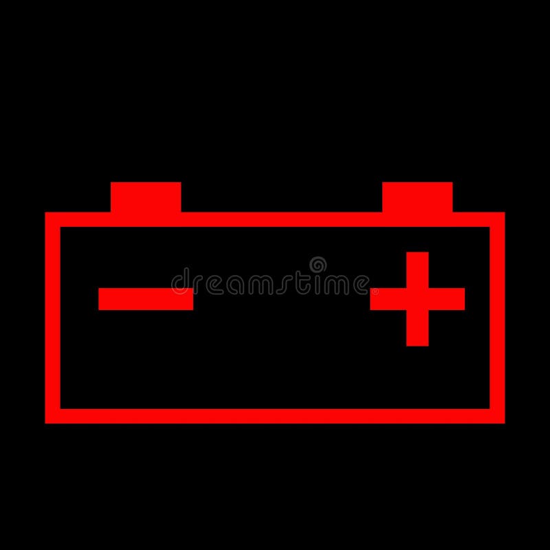 Battery Charge Warning Light Color - 1 Stock Illustration ...