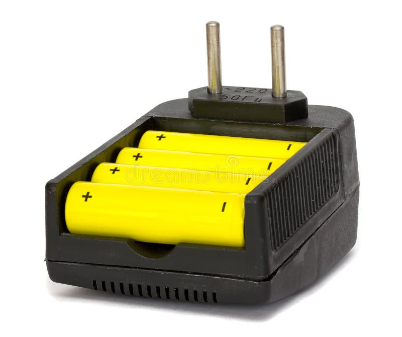 Battery Charger and Batteries Stock Photo - Image of charger, battery ...