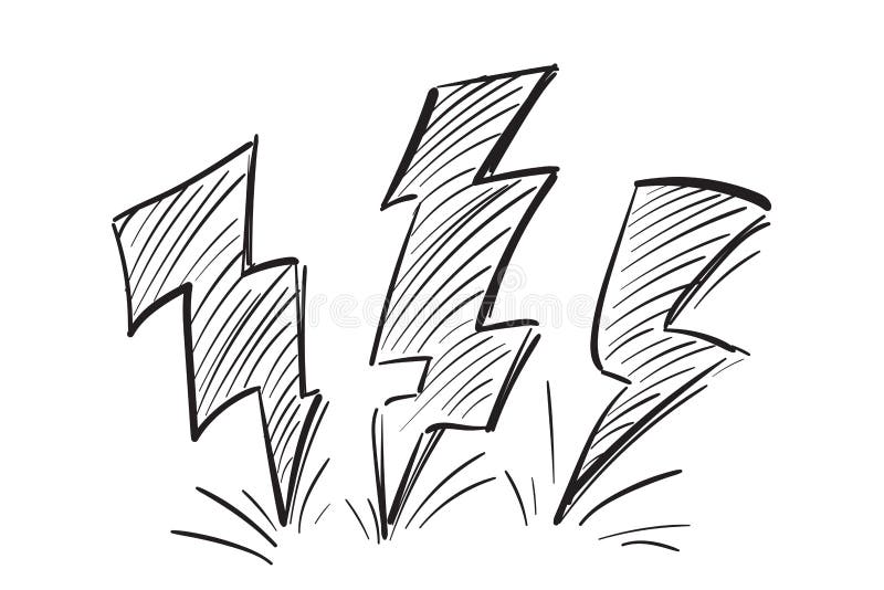 Llightning Bolt Sketch Stock Illustrations – 8 Llightning Bolt Sketch ...