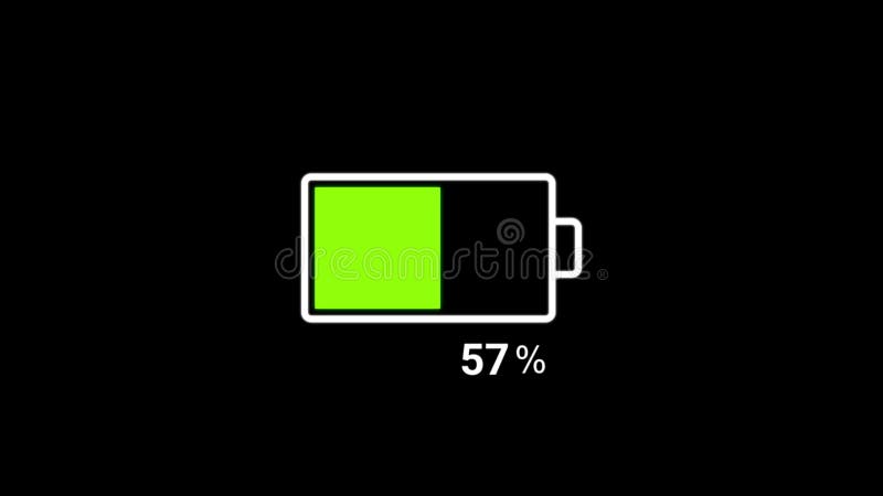 Battery Charging Red Bar Animation Power Electric Motion Graphic Stock ...