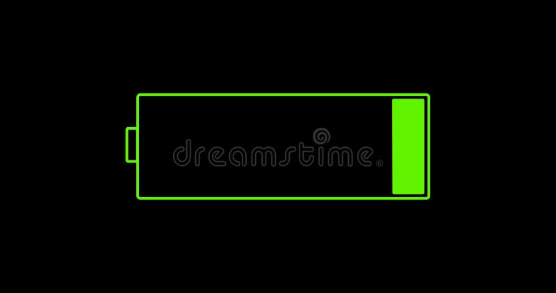 Battery Charging Animation. Loading Progress Bar with Red and Green ...
