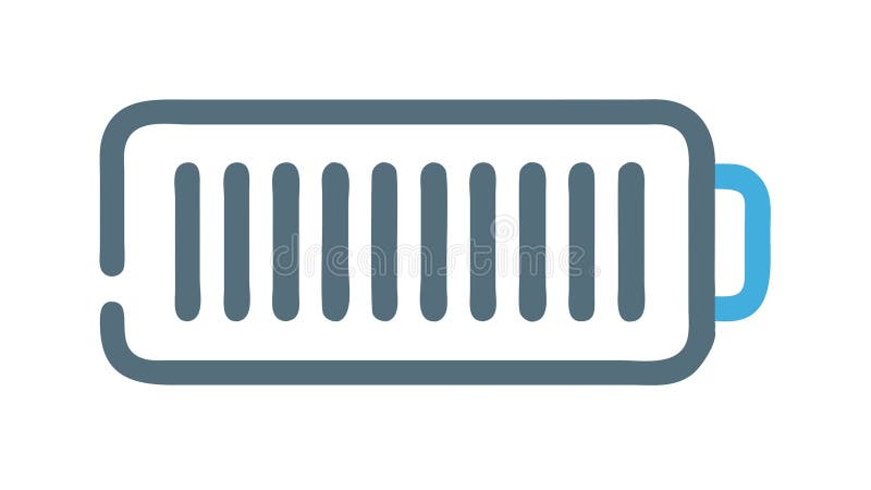 Battery Charging Full Bars Icon for Power Energy Status, Vector Design ...