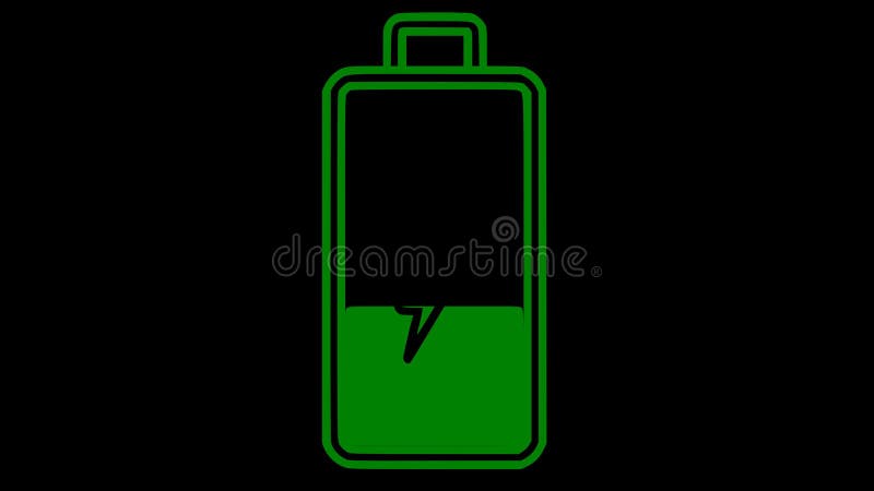 Battery Charging Icon Animation Vector Stock Video - Video of design ...