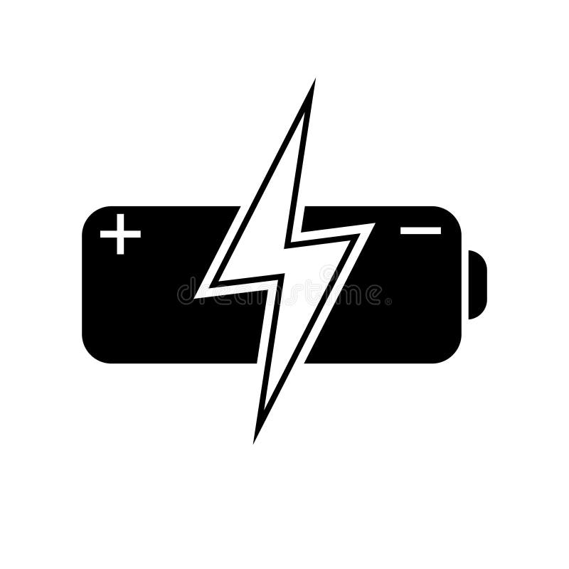 Battery Charging Icon, Battery, Charger Vector Illustration Icon. Stock ...