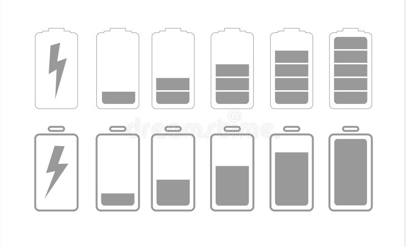 Battery Charging Point, Charge Indicator. Level Battery Energy ...