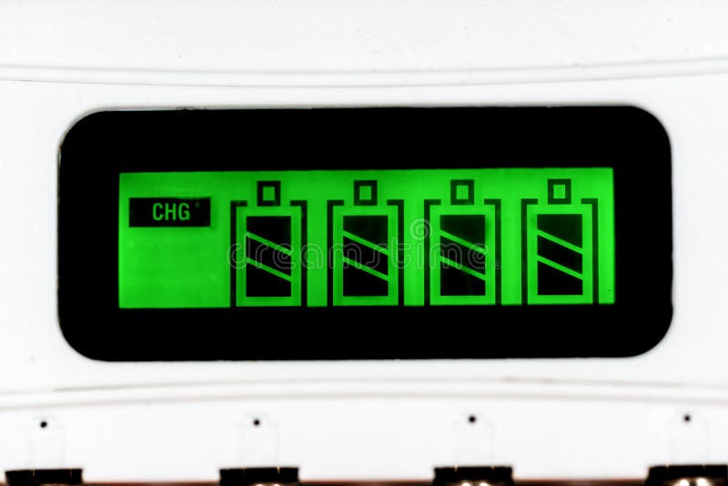 Battery Charging Process. Green Screen with Battery Indicator. Battery ...