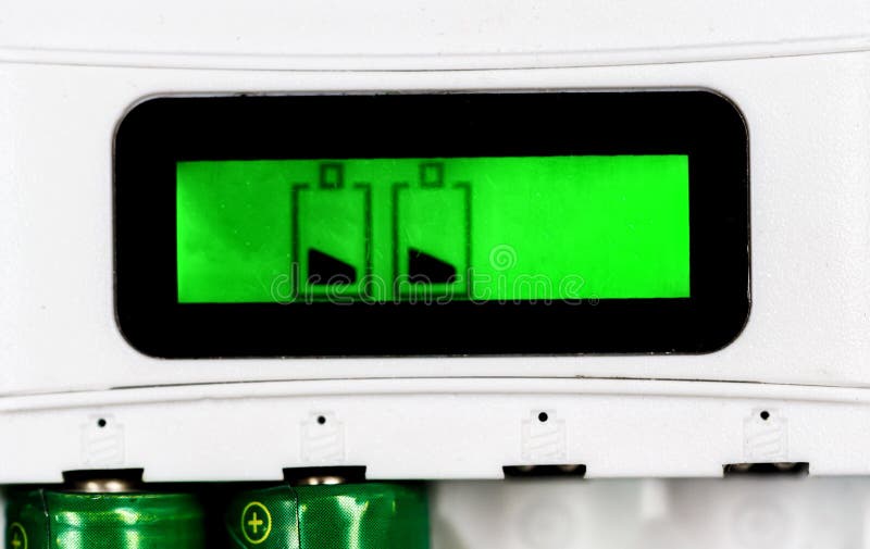 Battery Charging Process. Green Screen with Battery Indicator. Battery ...