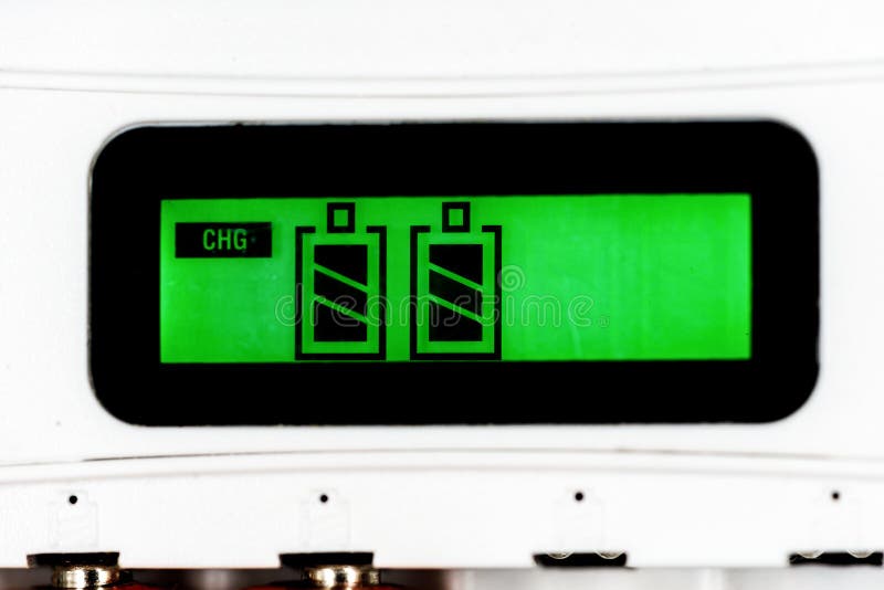 Battery Charging Process. Green Screen with Battery Indicator. Battery ...