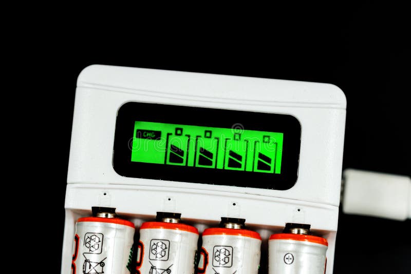 Battery Charging Process. Green Screen with Battery Indicator. Battery ...