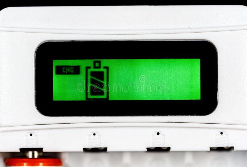Battery Charging Process. Green Screen with Battery Indicator. Battery ...
