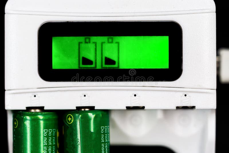 Battery Charging Process. Green Screen with Battery Indicator. Battery ...
