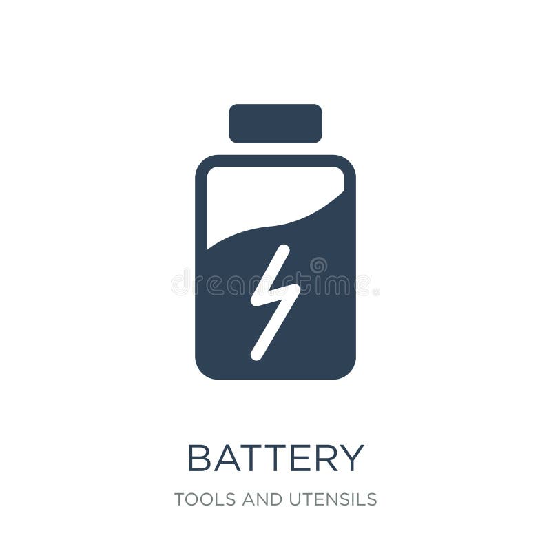Battery Charging Status Icon in Trendy Design Style. Battery Charging ...