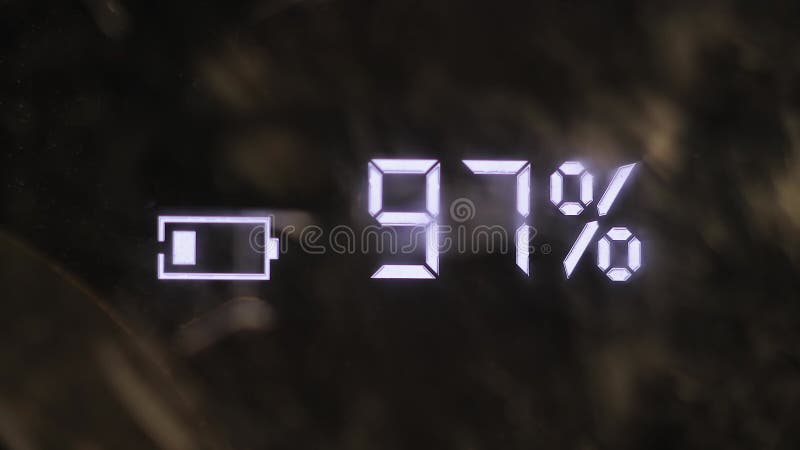 Battery Charging Symbol Glowing Close Up Stock Video - Video of ...