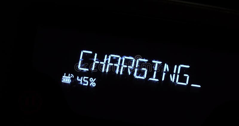Battery Charging Symbol Glowing Close Up Stock Footage - Video of ...