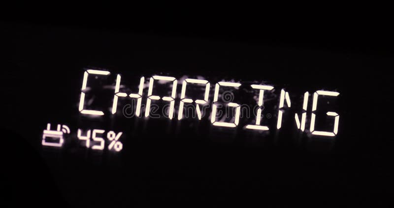 Battery Charging Symbol Glowing Close Up Stock Footage - Video of ...
