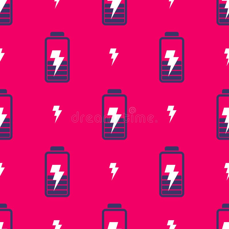 Dark Blue Battery Charging Symbol Stock Vector - Illustration of ...