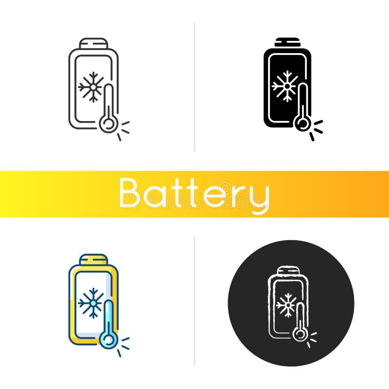 Battery Charging Undercooling Problem Icon Stock Vector - Illustration ...