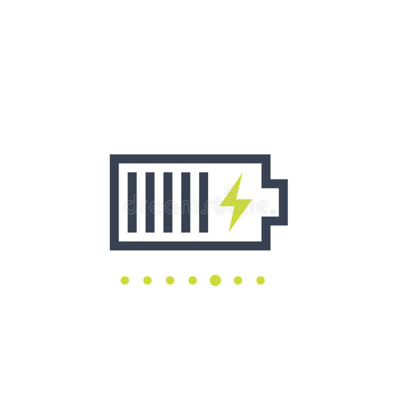 Battery Charging Vector Icon Stock Vector - Illustration of battery ...