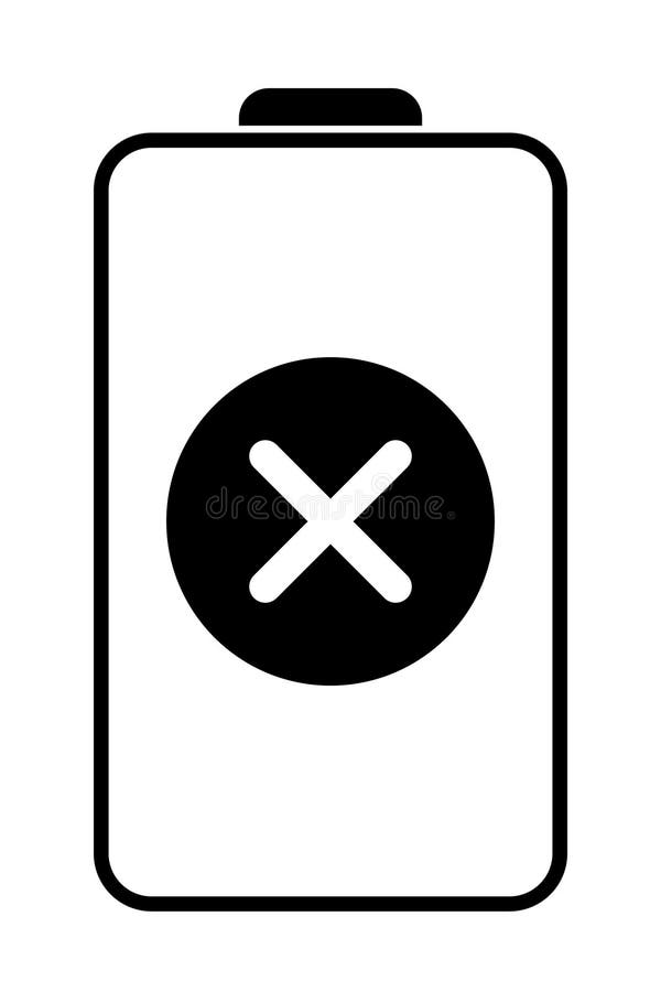Battery Charging Vector Icon. Charge Level Indicator. Black and White ...