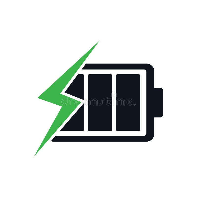 Battery Charging Vector Icon. Quick and Fast Charge Logo Stock Vector ...