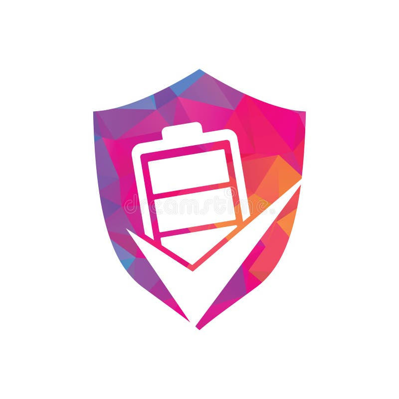 Battery Check Vector Logo Design Template. Stock Vector - Illustration ...