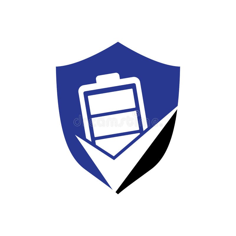 Battery Check Vector Logo Design Template. Stock Illustration ...