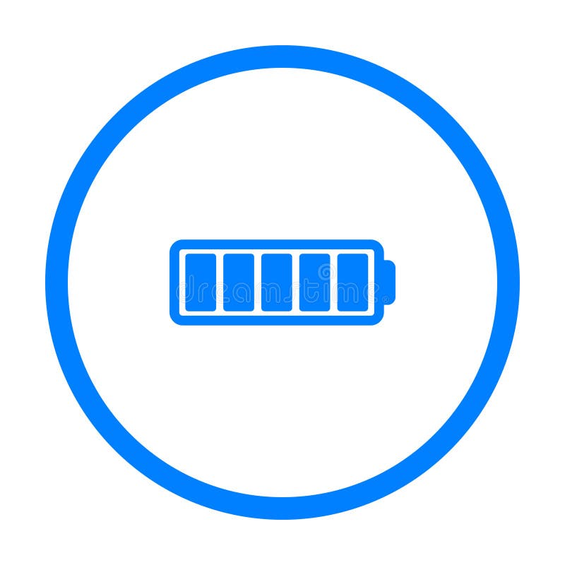 Battery and circle stock vector. Illustration of power - 193597318
