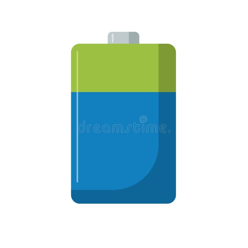 Battery Clip Art, Cartoon Battery Flat Icon Vector Illustration Stock ...