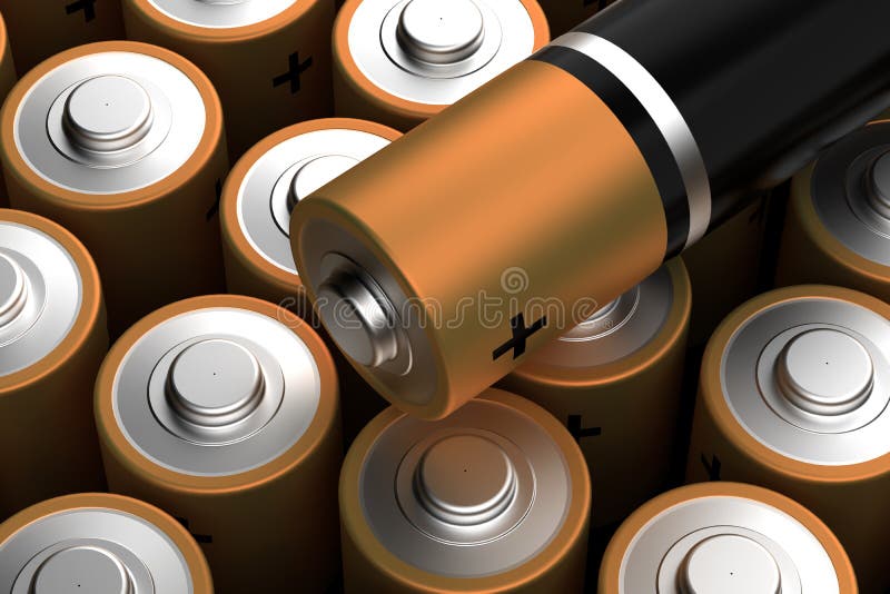 Battery Closeup stock illustration. Illustration of cylinder - 92349548