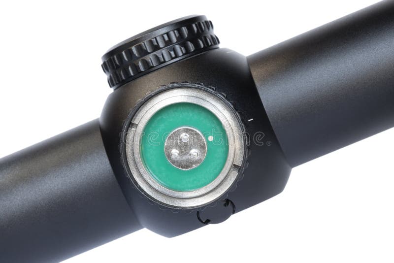 Battery Compartment for an Illuminated Rifle Scope Stock Image - Image ...
