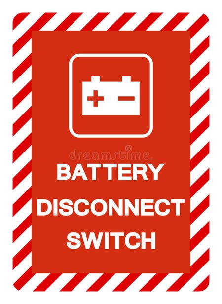 Battery Disconnect Switch Symbol Sign, Vector Illustration, Isolate on ...