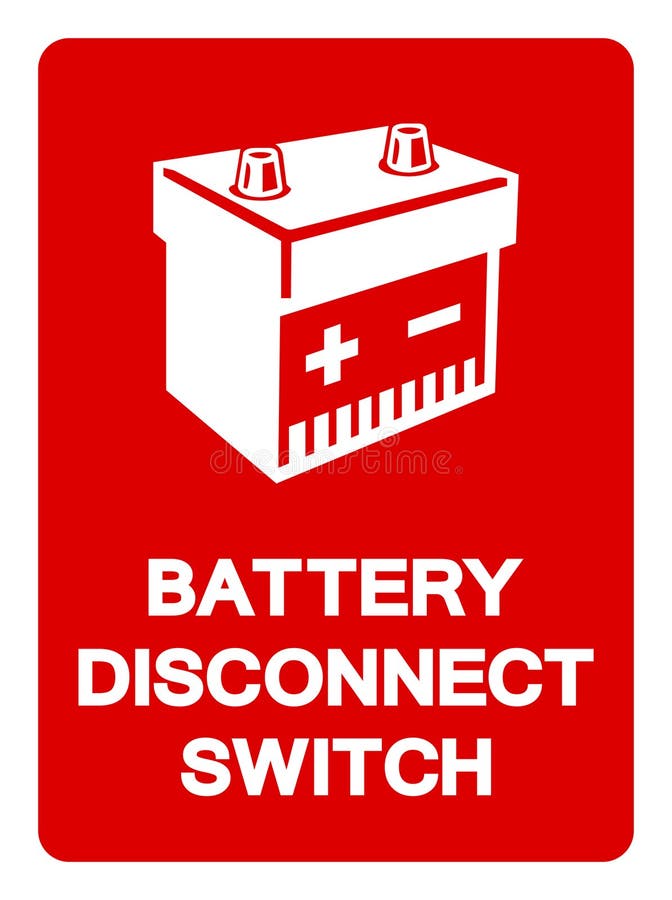Battery Disconnect Switch Symbol Sign, Vector Illustration, Isolate on ...