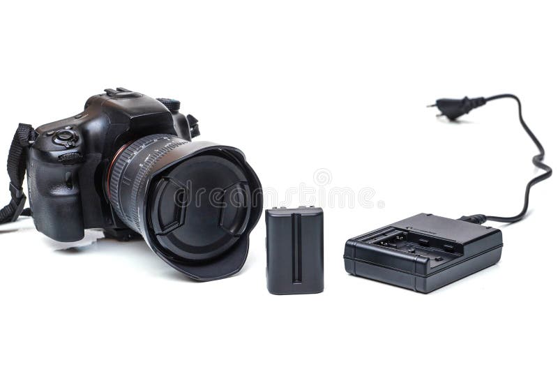 Battery for DSLR camera stock photo. Image of electric - 88001246