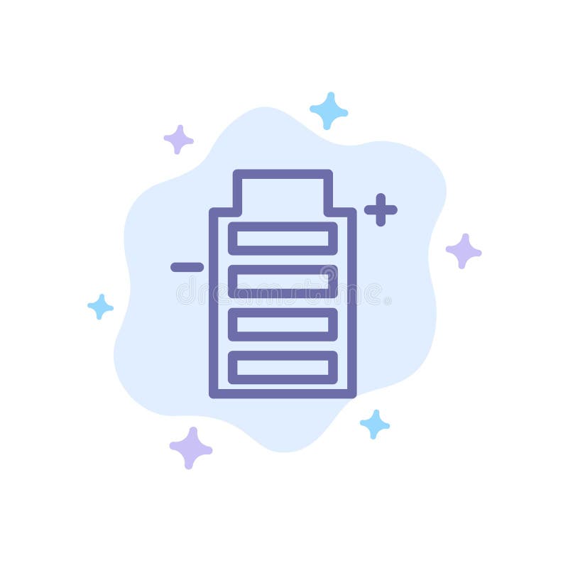 Battery, Ecology, Energy, Environment Blue Icon on Abstract Cloud ...