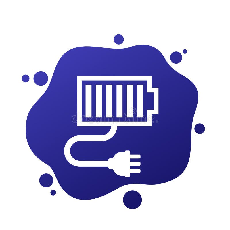 Battery and Electric Plug Icon, Vector Stock Vector - Illustration of ...