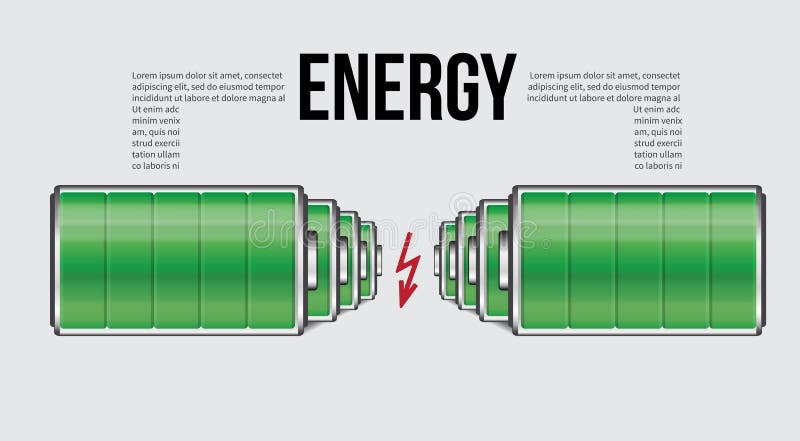 Battery Element Infographic Template. Design Concept For Presentation ...