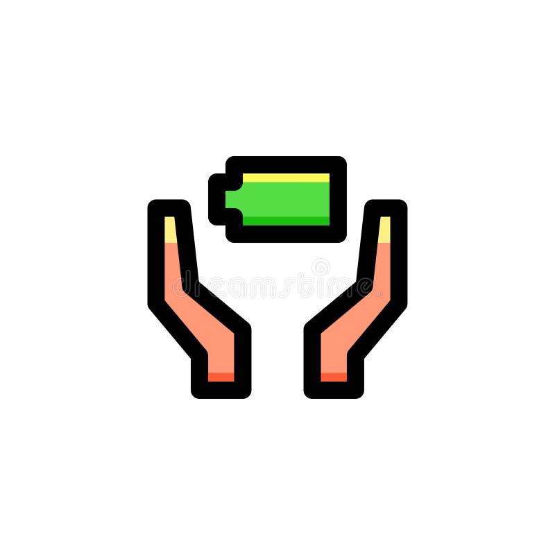 Battery Emergency Mode Icon Stock Vector - Illustration of emergency ...